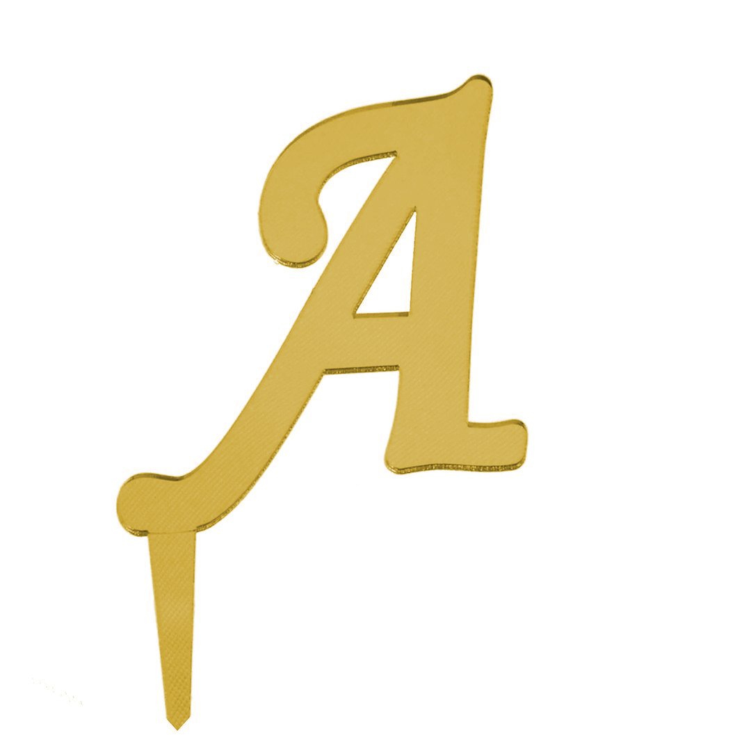 A Harf Aynalı Pleksi Gold 8 cm | Pleksi Harf | Pleksi Rakam